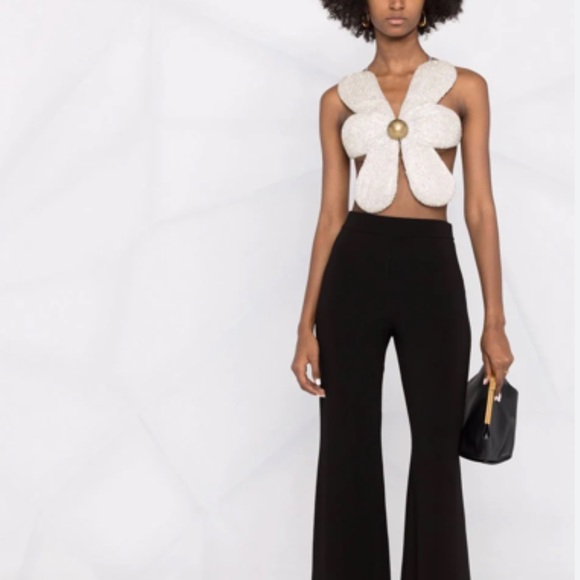 AREA | Tops | Area Nyc Crystal Embellished Flower Top Rare | Poshmark